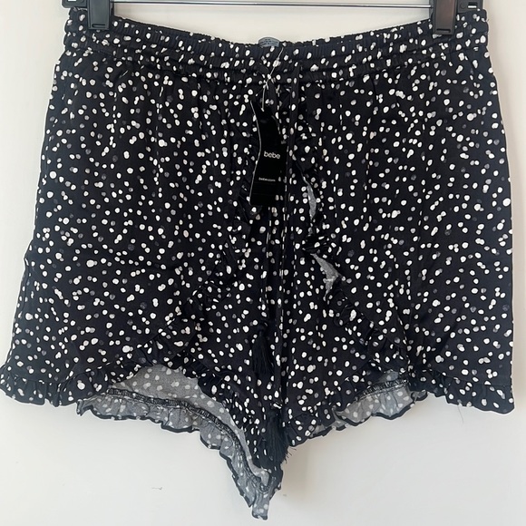 bebe | Shorts | Bebe Black And White Overlay Short | Poshmark